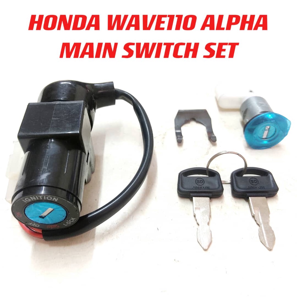 Honda WAVE 110 ALPHA Main Switch Set Key Set Suis Kunci Set WAVE ALPHA ...