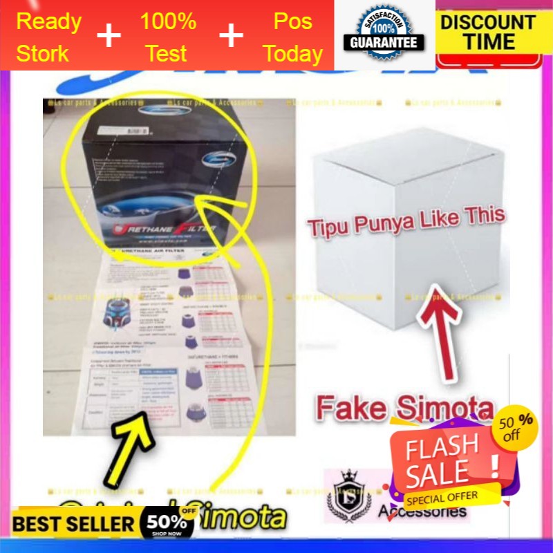 Simota Urethane 360 Original Open Pod Air Filter 原装 360° 空气过滤器 通用 Wira ...