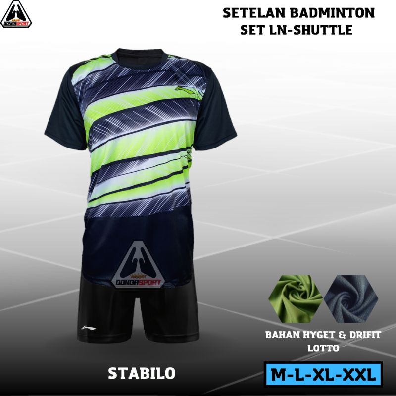 Stl-32 SET LN SHUTTLE FLASH Suit BADMINTON SINGLET Adult JERSEY ...