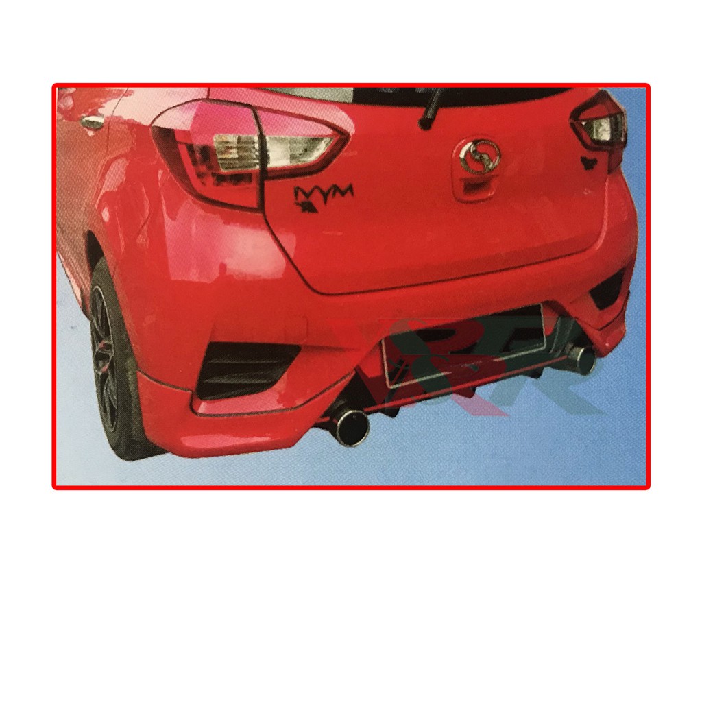 Perodua Myvi VVTi 3rd Gen (2018) DRIVE 68 Rear Back Bumper Skirt With 2 ...