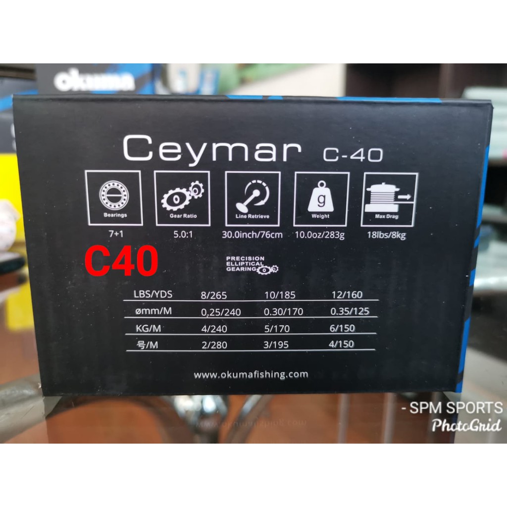 Okuma Ceymar Spinning Reel C10 / C20 / C25 / C30 / C35 / C40 / C55 ...