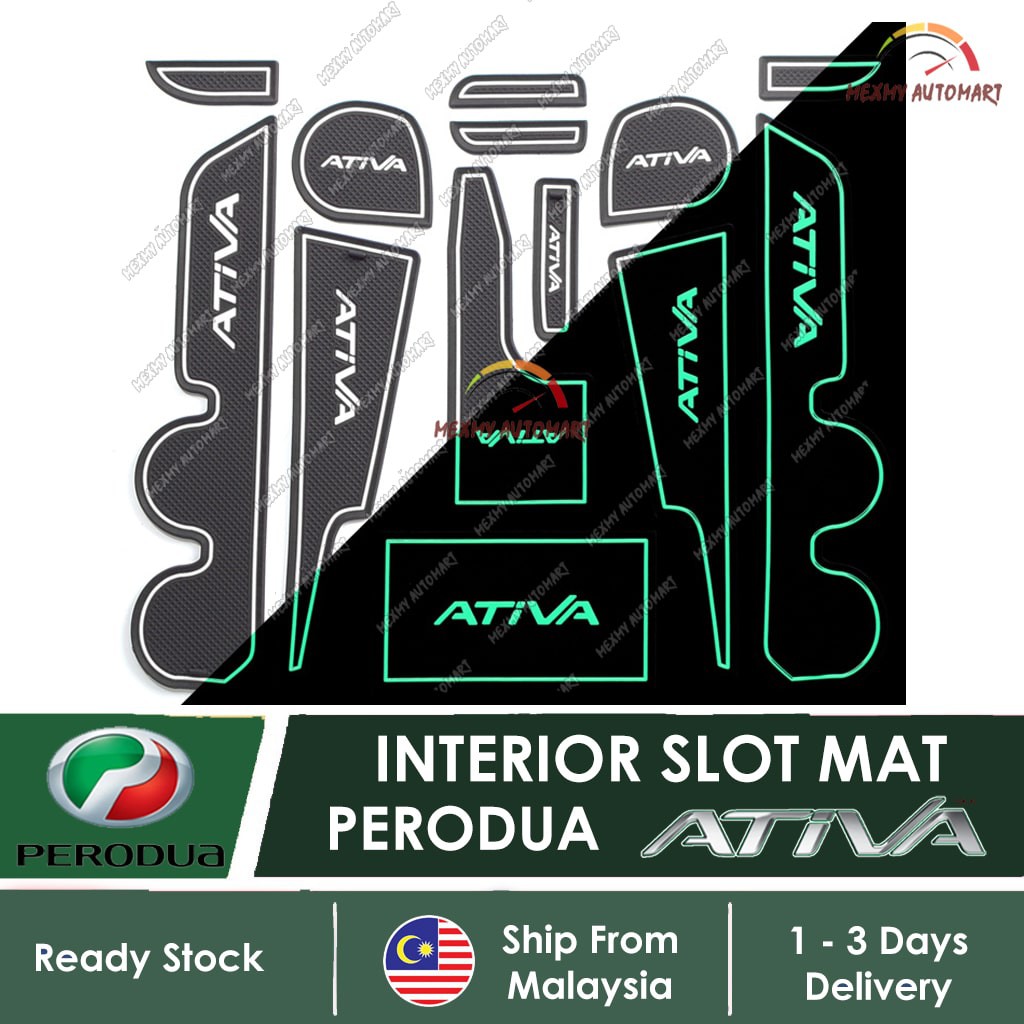 Perodua ATIVA Slot Mat Interior Accessories Gear Up Bodykit Body Kit ...