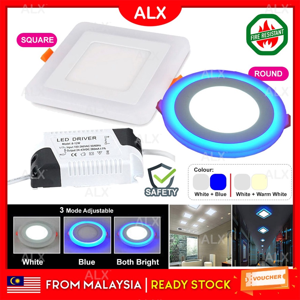(Crazy Sales) ALX Ceiling LED + Driver Home DIY Dual Color LED Panel ...