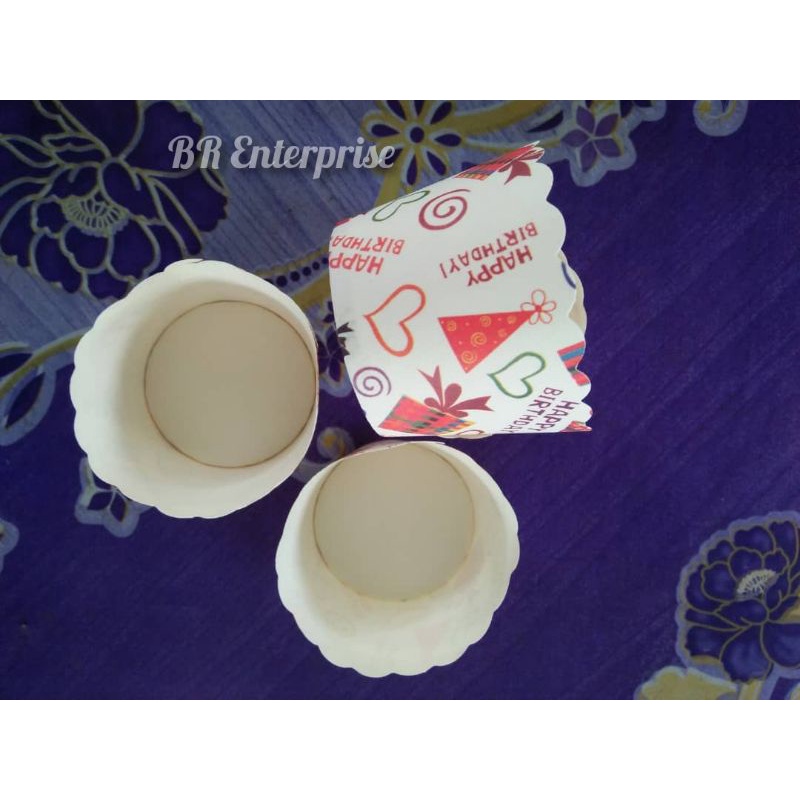 Bekas Cupcake Kek Cawan Design Small Paper Cup For Cup Cakes 50+-pcs ...