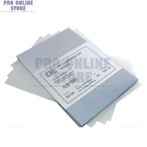 Multipurpose PVC Transparent Binding Plastic Cover A4/Quality PVC Rigid Sheet 0.2mm - 100PCS (1 ...
