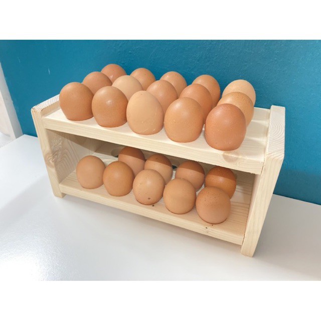 RAK TELUR 20/30 BIJI KAYU PINE || EGG RACK 20/30 PIECES PINEWOOD RADN ...