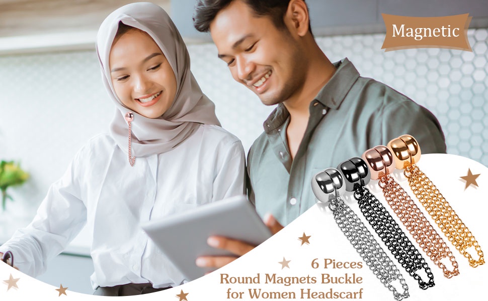 Magnet Brooch Headscarf Shawl Abaya Clasp Tudung Hijab Magnet Clip ...
