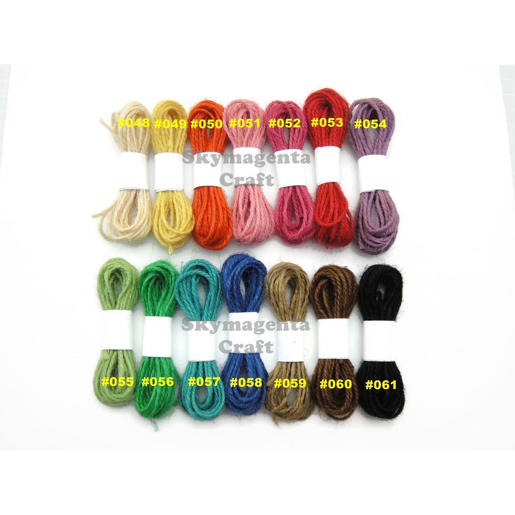 Hemp Rope Twine Jute Craft String Tali Guni 3 meter per pack | Shopee ...