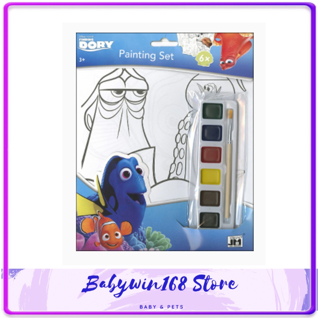 Finding Dory - Poster Painting Set with watercolour paint & paintbrush ...