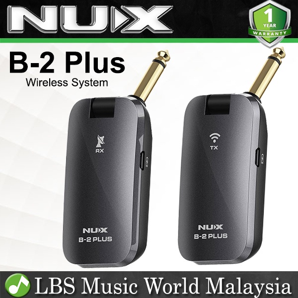NUX B-2 PLUS 2.4GHz Guitar Wireless Connection System with Transmitter and Receiver (B2 B 2 ...