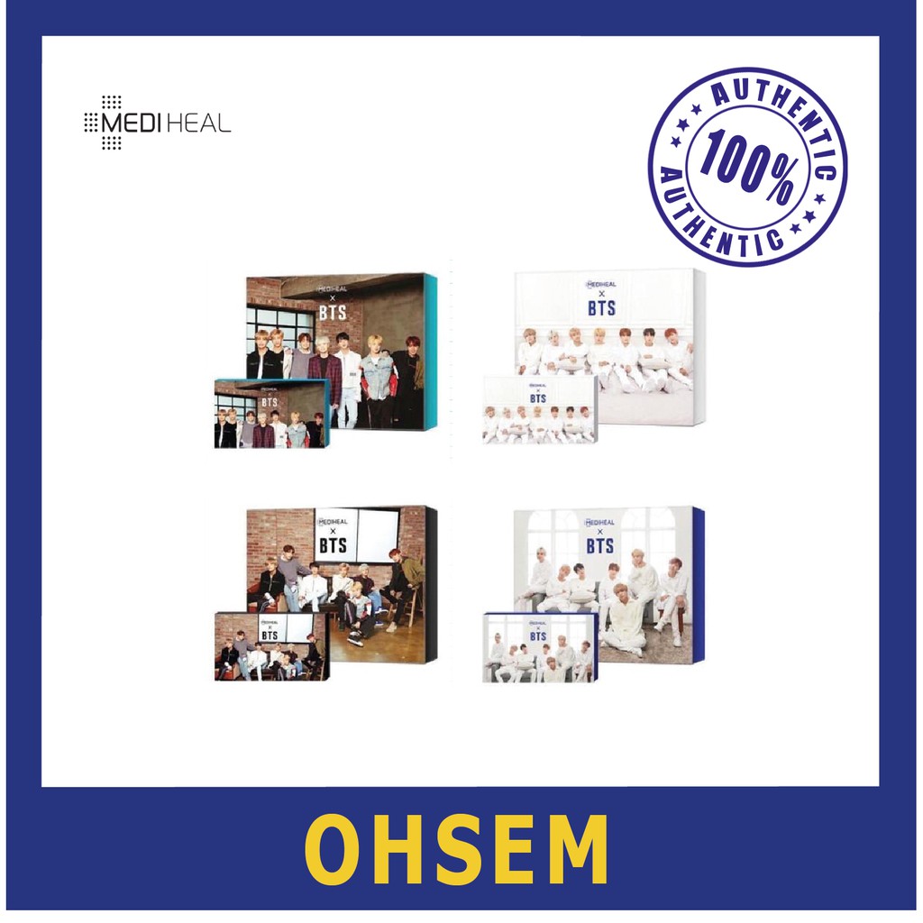 MEDIHEAL x BTS Face Sheet Mask Special Set ( 4 Types to Choose ...