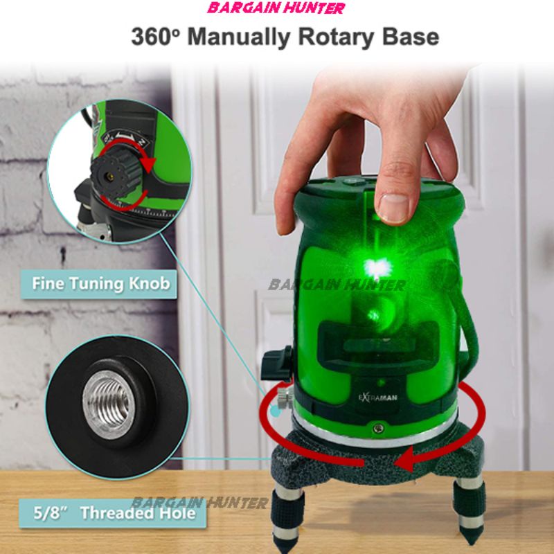 MESIN LASER MESIN UKUR DINDING TINGKAP Extraman Green LIGHT 5 Line ...