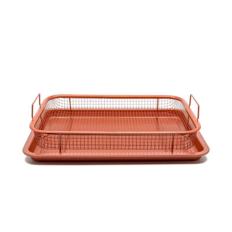 Ready Tray Oil/Tray Multipurpose Food Drainer Copper Rectangle Crispy ...