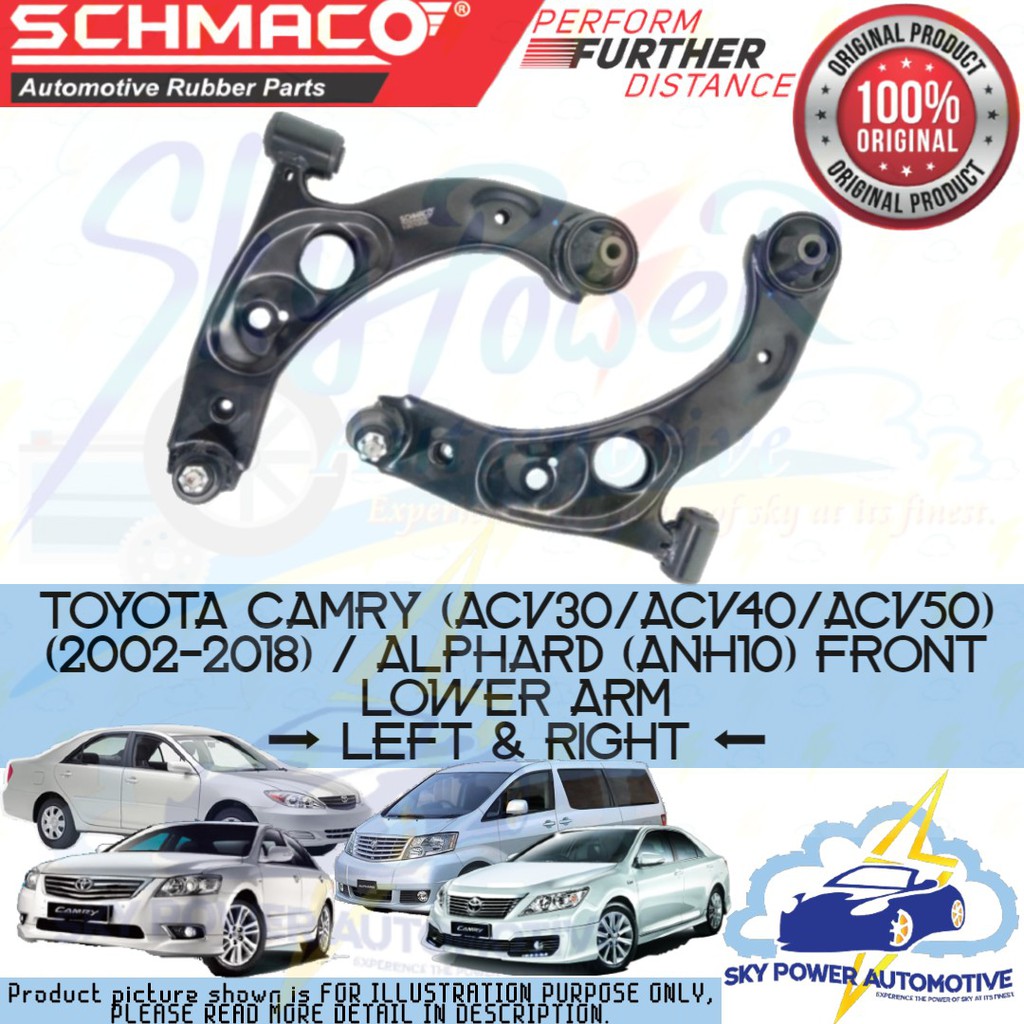 TOYOTA CAMRY ACV30/ACV40/ACV50 (2002-2018) / ALPHARD (ANH10) / ESTIMA (ACR30) CHMACO LOWER ARM ...