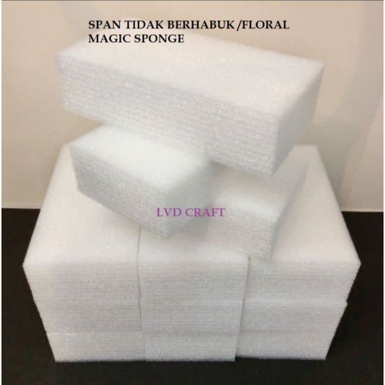 Span Bunga Tak Berhabuk/ Span Kering/ Flower Foam/ foam bunga/ White ...