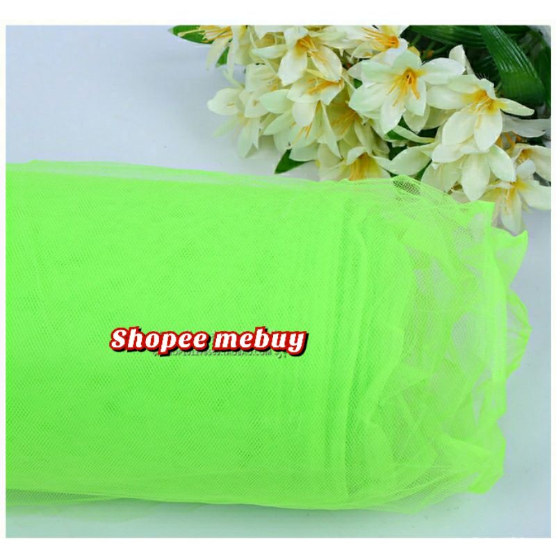 Kain net kasar| rough tulle fabric| kain hamper buah| net fabric ...