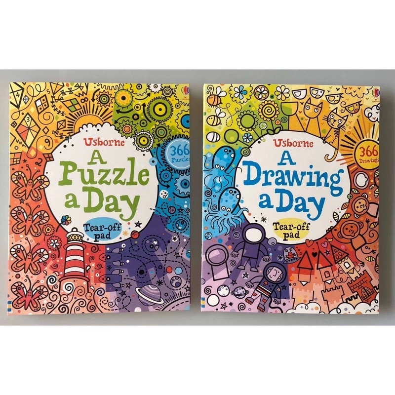 Usborne A Puzzle a & Day A Drawing A Day 2 books set | Shopee Malaysia