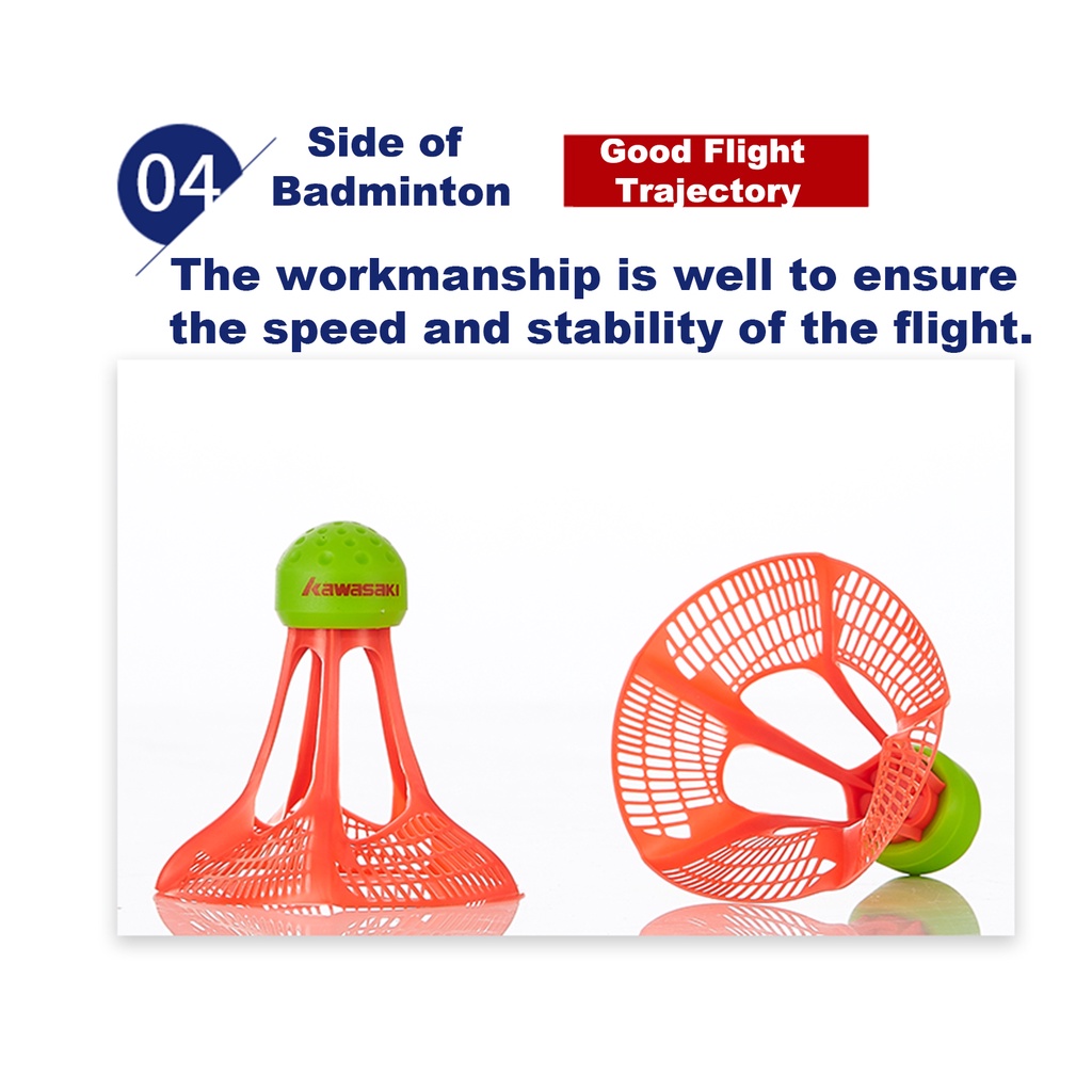 Kawasaki Windproof Airshuttle 2.0 Shuttlecocks With Upgrade Nylon Skirt ...