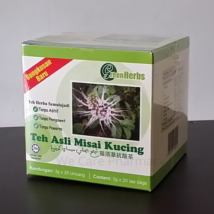 GreenHerbs Teh Asli Misai Kucing 3g x 20 Tea Bags | Shopee Malaysia