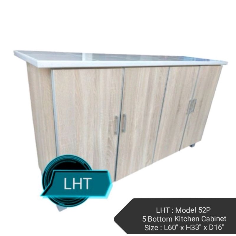 LHT Model 52P Kitchen Cabinet Low 4 Door 5ft Lenght ️ 2.9ft Height ️ 1.6ft Width | Shopee Malaysia