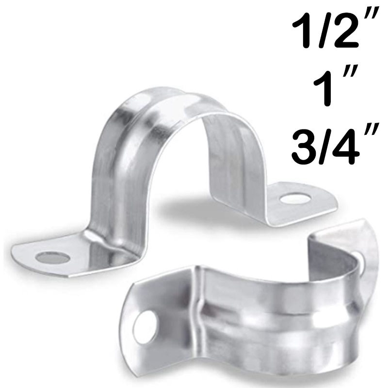 10pcs 304 Stainless Steel U Shaped Saddle Clamp Clip Tube Pipe Strap ...