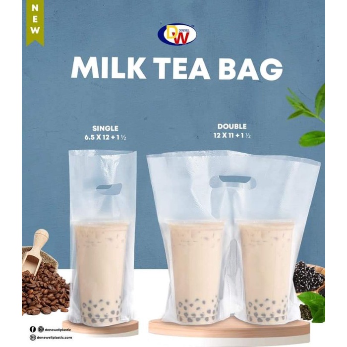 (100 pcs) Milk tea plastic bag | Shopee Malaysia
