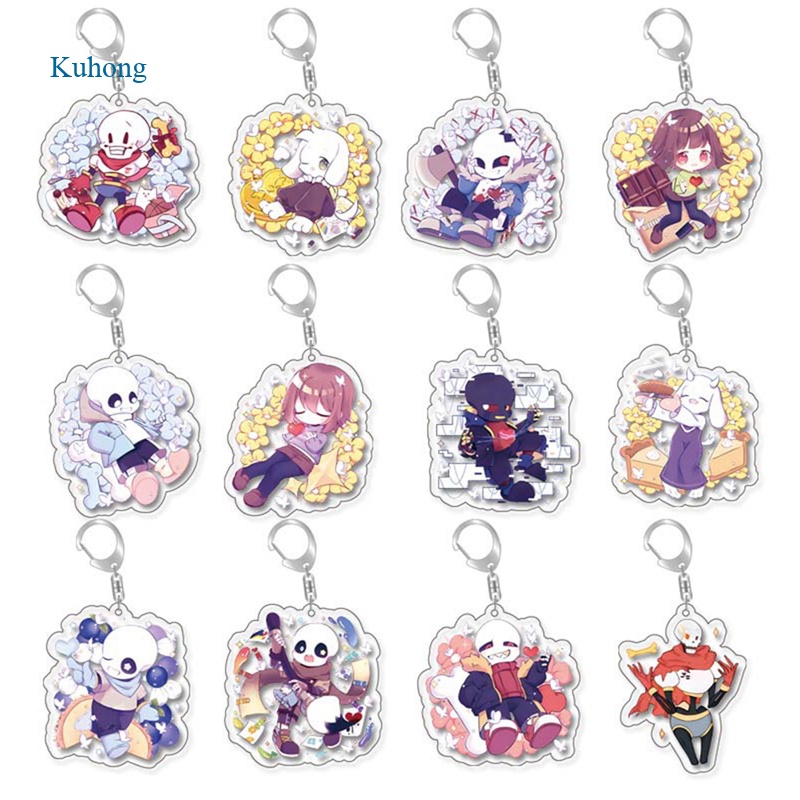 KUHONG Undertale Keychain Men Cartoon Frisk Sans Keychains Woman ...
