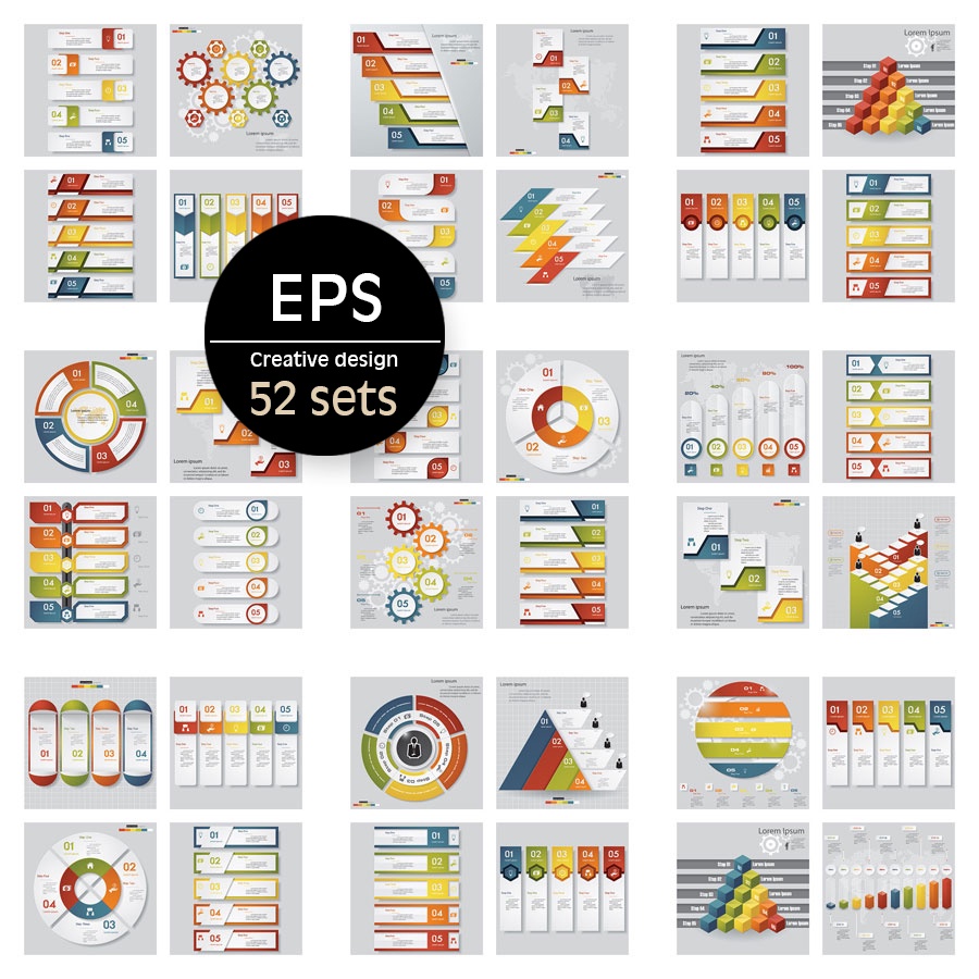 Graphic Design Template Bundle Pack / Information Data Chart / Data ...