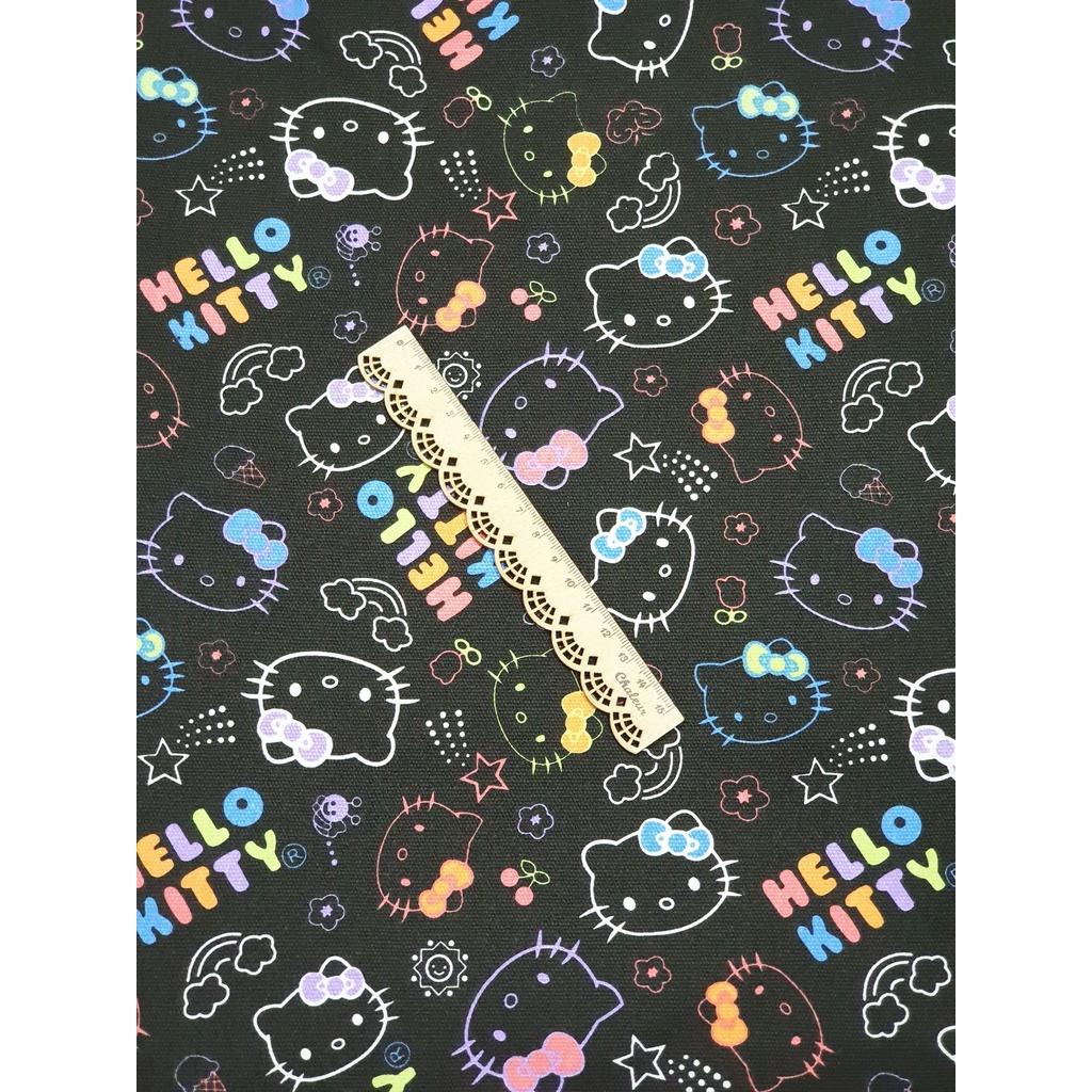 Kain Tebal Hello Kitty Cat Kuching Garfield Owl Cotton Canvas Kain ...