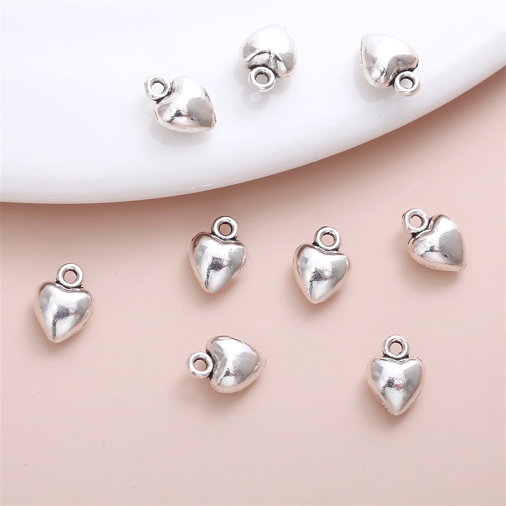30pcs/set Vintage Delicate 3D Heart Charm for Women's Pendant Necklace ...