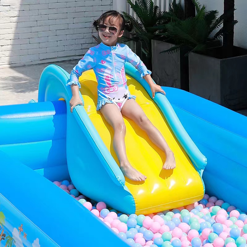 Swimming Pool Slide inflatable Slide Kolam Slide Baby Play Slide Ready ...