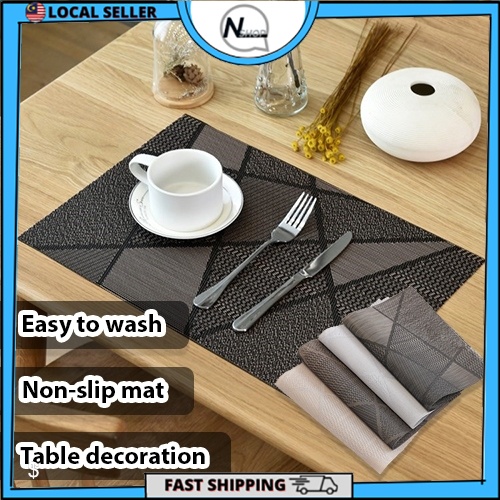 Pelapik meja bercorak alas meja cantik Elegant Teslin Table Easy Wash ...