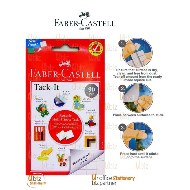 FABER CASTELL ADHESIVE TACK IT ( 90 pcs/pack ) | Shopee Malaysia