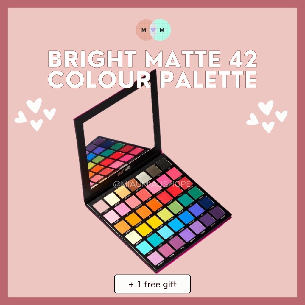 [PREORDER + FREE GIFT] BY BEAUTY BAY BRIGHT MATTE 42 COLOUR PALETTE ...
