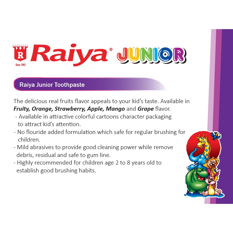 RAIYA JUNIOR TOOTHPASTE | Shopee Malaysia