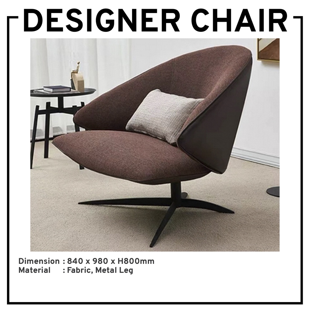 Kerusi Moden & Elegen Ruang Tamu Hotel/Designer Chair Arm Chair Single ...