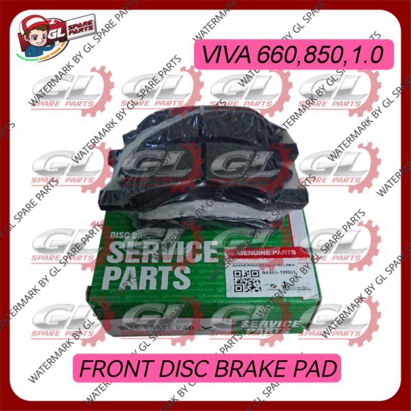 PERODUA VIVA 660,850,1.0 FRONT DISC BRAKE PAD 100% ORIGINAL 04465-18R01 ...
