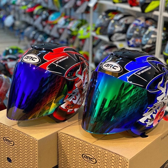 ARC Ritz YF Dragon Red and Blue SPECIAL COLOR 2022 💯 ORIGINAL VISOR ...