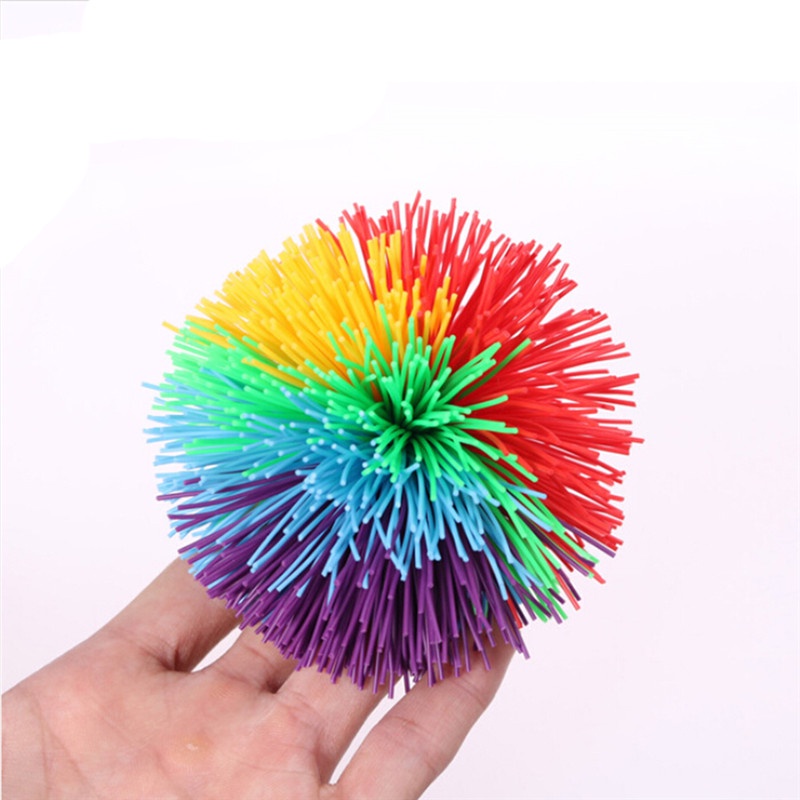 Y326 New Anti-Stress 6cm/9cm Rainbow Fidget Sensory Koosh Ball Baby ...