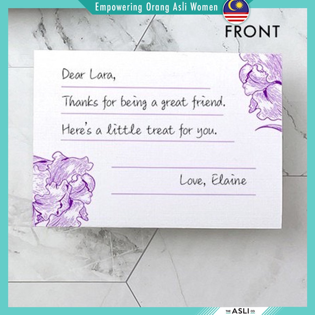 Add-on Custom Note Card with Handwritten Message [The Asli Co ...