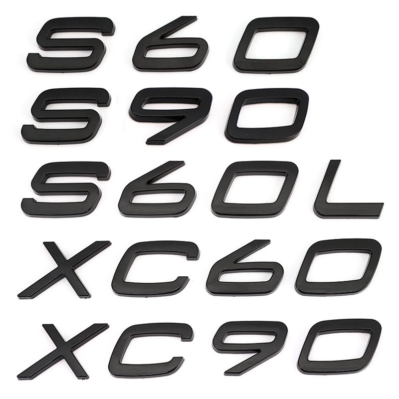 Letters Numbers Emblem S60 S60L S90 XC60 XC90 Car Styling Trunk Lid ...