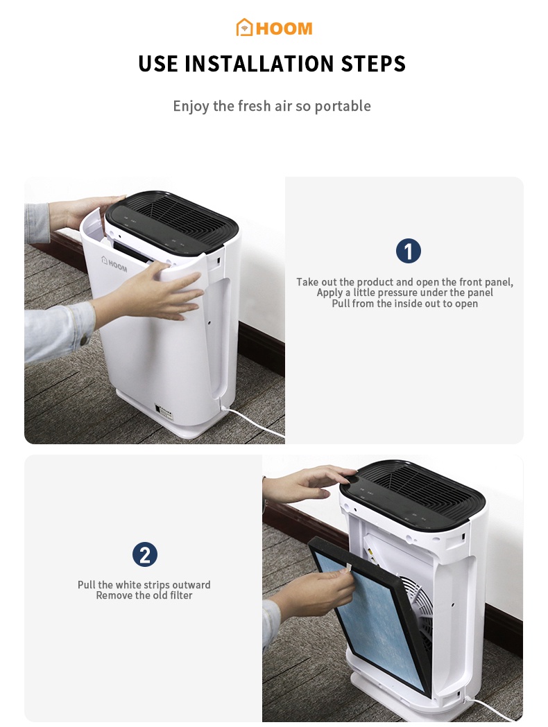 Hoom Air Purifier HEPA & 2.5PM Filter With UV Light Anti Covid Penapis ...