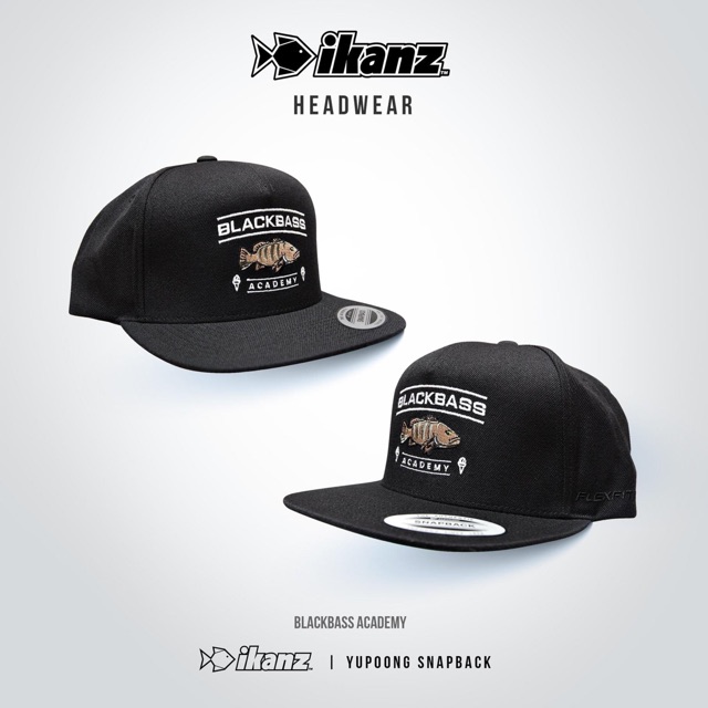 100% Original Ikanz Blackbass Flatbrim Yupoong Snapback | Shopee Malaysia