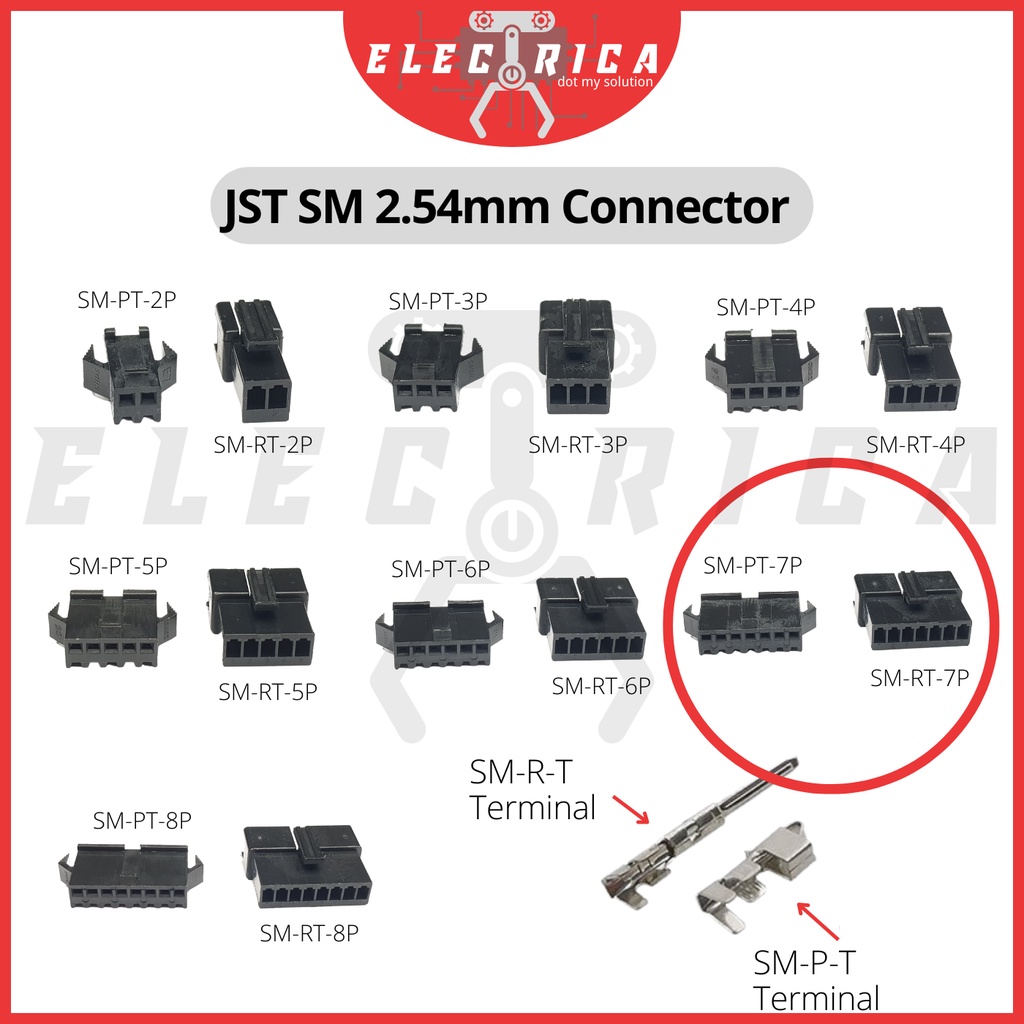 (1 SET) 2.54MM SM Connector Plug Pitch Female and Male Housing ...