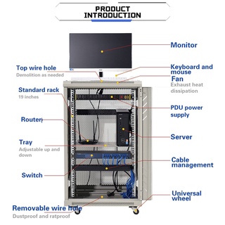Network Cabinet Server Rack 12U soundproof fireproof/Network Switch ...