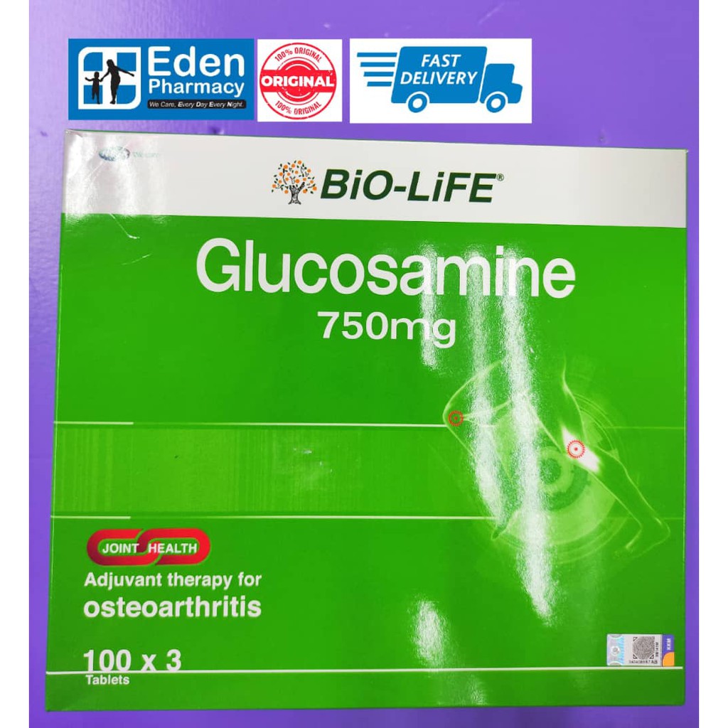 BioLife Bio Life Bio-Life Glucosamine 750mg ( 3 x 100 tablets ...
