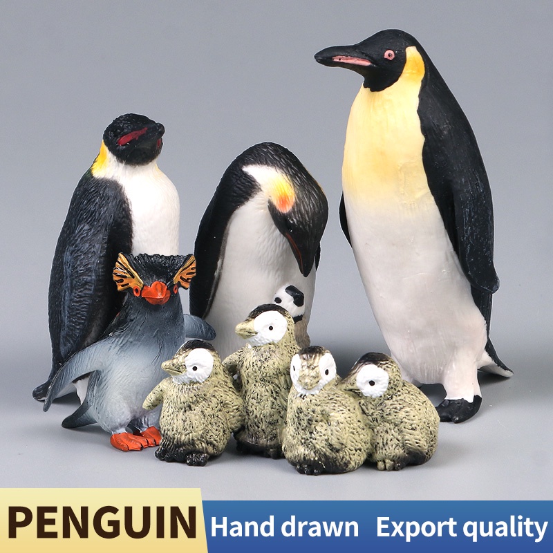 Solid Simulation Marine Animal Model Toys Penguin Model Action Figures ...