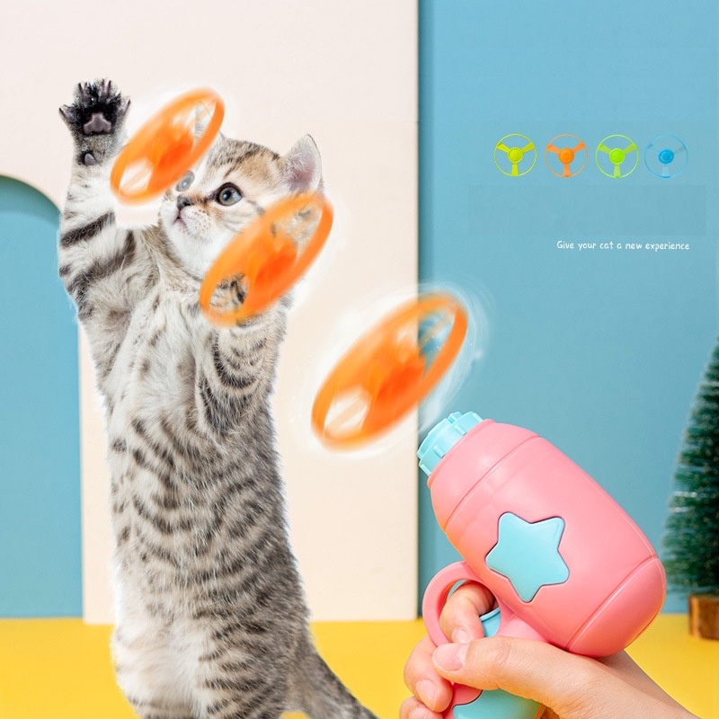 Cat toys cat toys free frisbee gyro catapult interactive cat toys pet ...