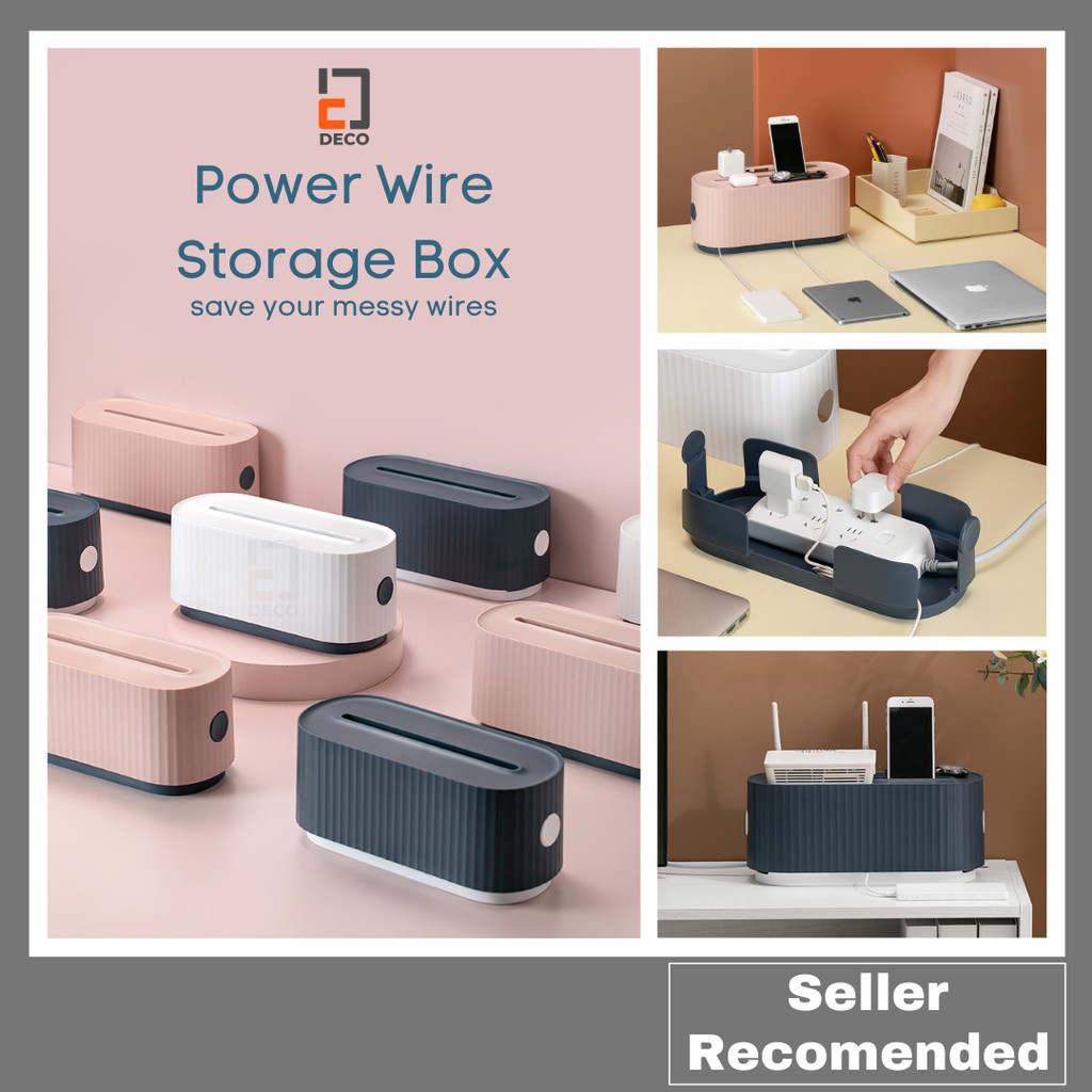 Large Wire Storage Box Cable Management Box Extension Plug Storage Box ...