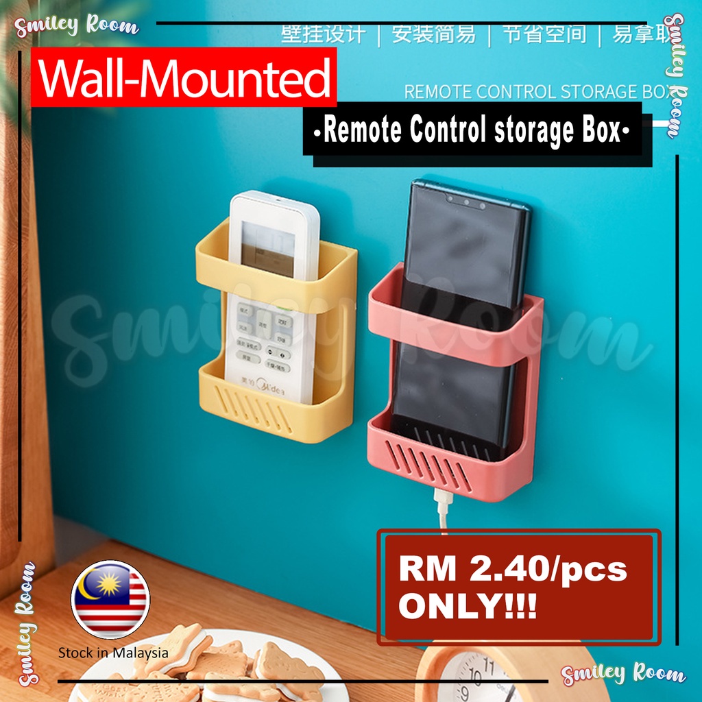 [Ready Stock] Wall-mounted Remote Control Storage Box 壁挂遥控收纳盒 Kotak ...